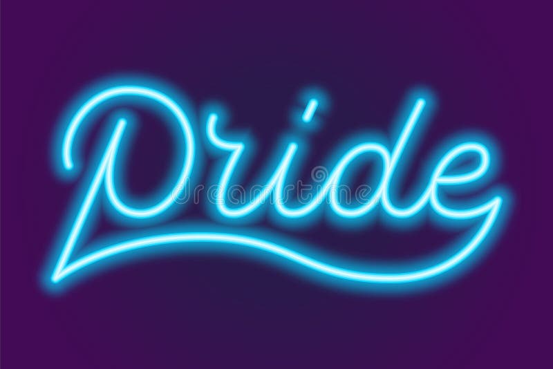 Word Pride in Multicolored Gradient. Emblem for Pride Month Stock ...