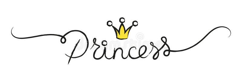 Princess Word With Crown
