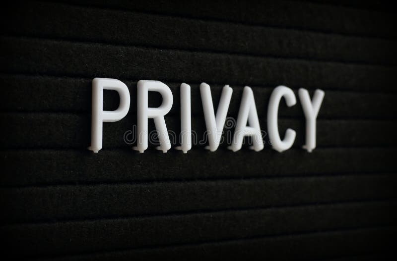 The Word Privacy, Text Made with Dice on Yellow Background Stock Image ...