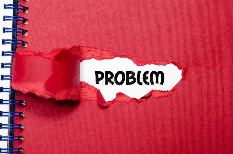 The Word Problem Appearing Behind Torn Paper Stock Image - Image of ...