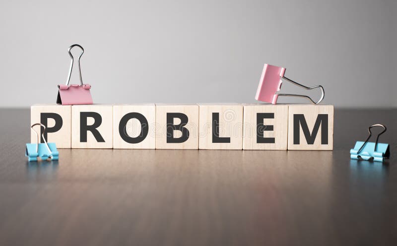 The Word Problem Written on Wood Cubes. Business and Finance Concept ...