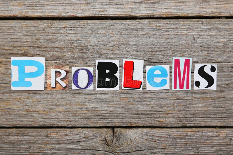 The word Problems stock photo. Image of preventing, reminder - 54787282