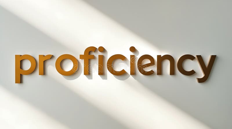 Proficiency Displayed on a Wall with Light Casting Shadows during ...