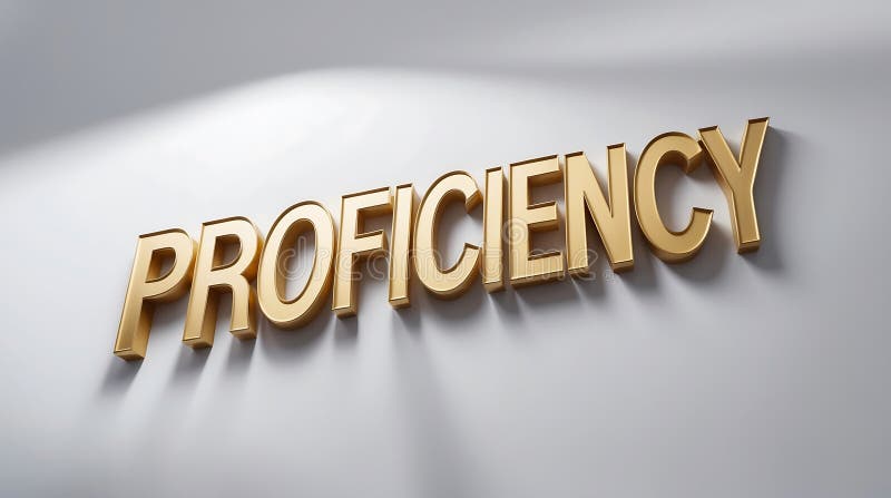 Golden Letters Spelling Proficiency with Subtle Shadow Effects on a ...