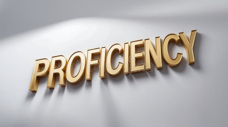 Golden Letters Spelling Proficiency with Subtle Shadow Effects on a ...