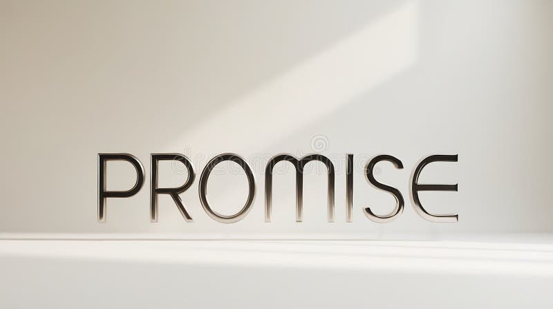 Artistic Representation of the Word Promise on a Smooth Surface in Soft ...