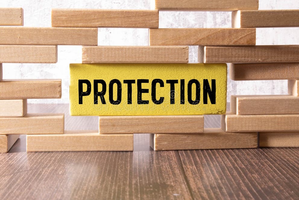 The Word of PROTECT on Wooden Cubes Stock Photo - Image of secure ...