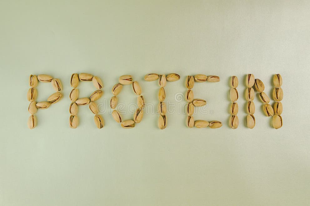 The Word Protein Written with Pistachios Stock Photo - Image of ...