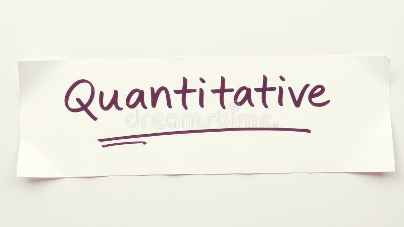 Word Quantitative Written on a Piece of Paper Highlighting Its ...