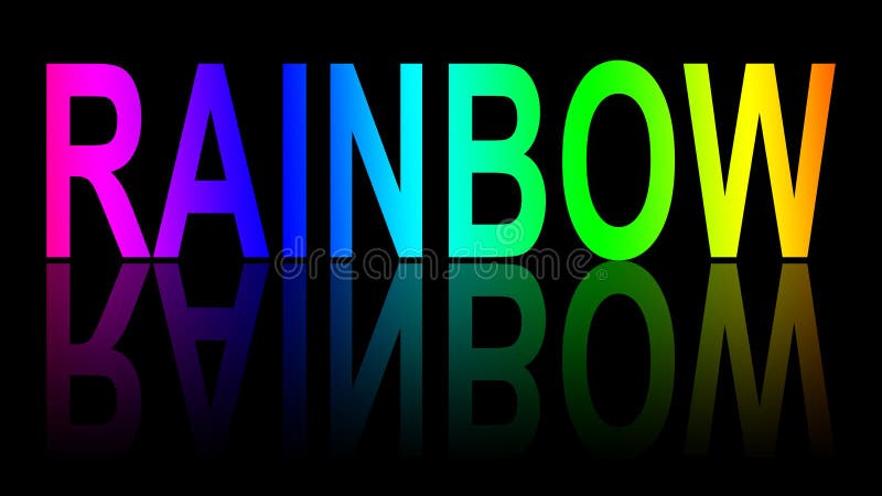The Word RAINBOW in Rainbow Colors Stock Illustration - Illustration of ...