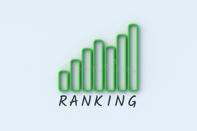 Word Ranking Near Increasing Graph Stock Illustration - Illustration of ...