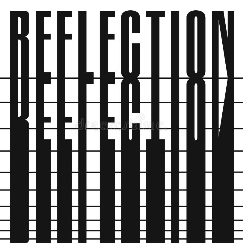 The Word - Reflection. Concept of Composition. Decorative Geometric ...