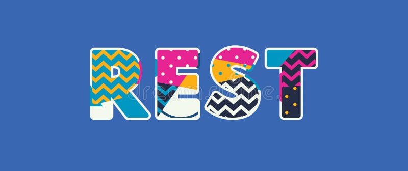 Word REST for Coloring. Vector Decorative Zentangle Object Stock Vector ...