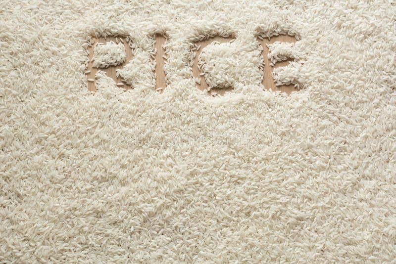 Word Rice Written with Finger. Stock Image - Image of grain, word: 83598843