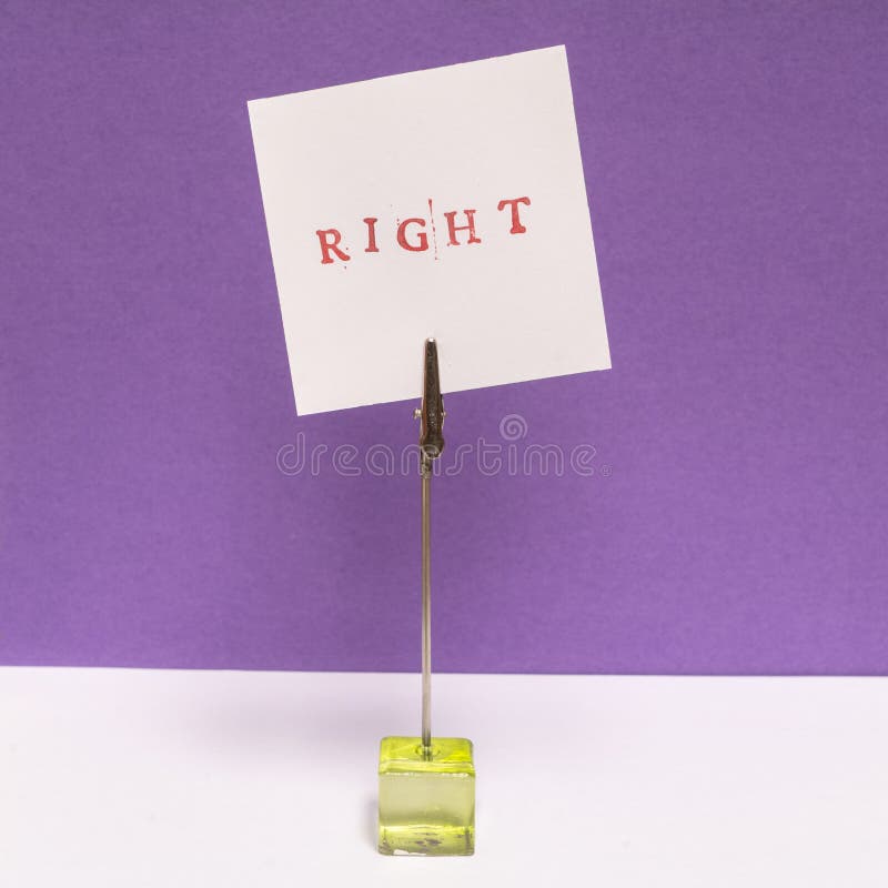 Word right printed stock photo. Image of letters, information - 126511238