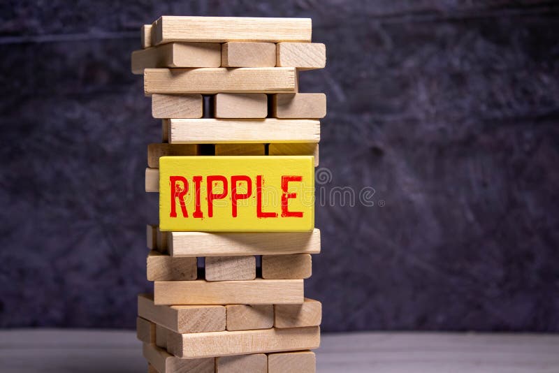 Word RIPPLE Formed by Alphabet Blocks on Mother Cryptocurrency Stock ...