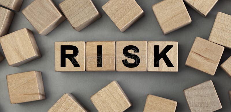 Word RISK Made with Wood Building Blocks. Top View Stock Image - Image ...
