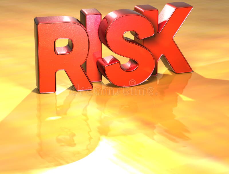 Word Risk on Yellow Background Stock Illustration - Illustration of ...