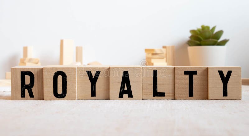 Text ROYALTY on a Wooden Cube Blocks Stock Image - Image of definition ...