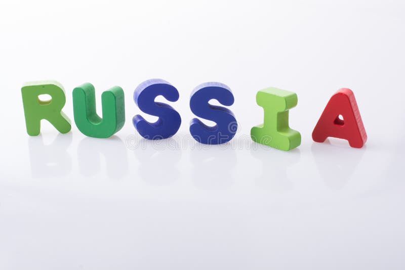 The Word Russia Written with Letter Blocks Stock Photo - Image of ...