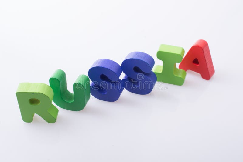 The Word Russia Written with Letter Blocks Stock Photo - Image of ...
