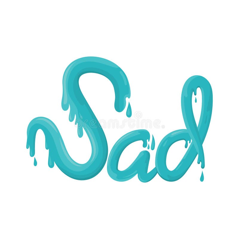 Word Sad. Vector Illustration Decorative Design Stock Vector ...