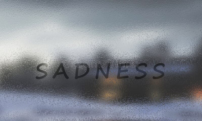 Word of Sadness stock illustration. Illustration of eyes - 4447028