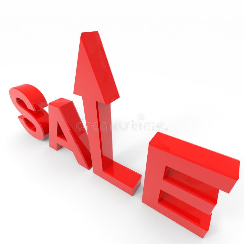 The Word Sale with Arrow Going Up. Stock Illustration - Illustration of ...
