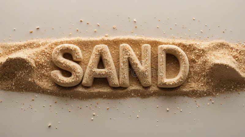 Word Sand Crafted from Fine Particles on a Smooth Surface Stock Image ...