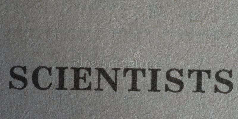 The Word `scientist` is Printed on a Piece of Paper, Close-up Stock ...