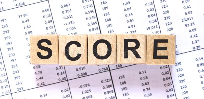 Word SCORE Made with Wood Building Blocks Stock Image - Image of growth ...