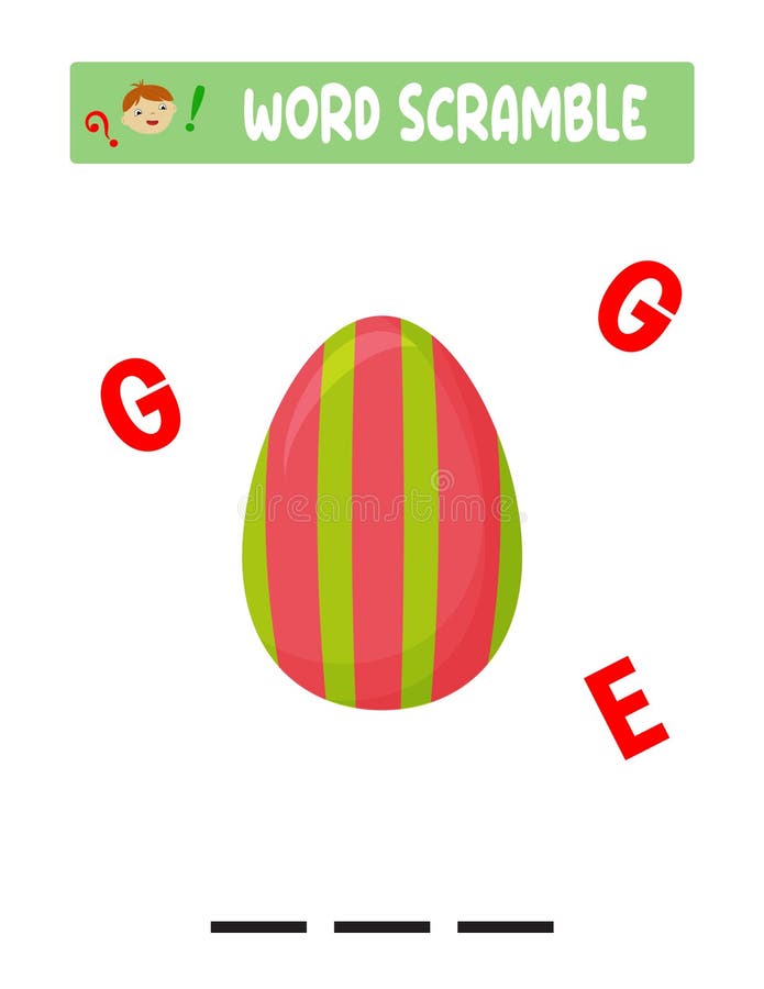 Word Scramble. Kid S Educational Games Stock Vector - Illustration of ...