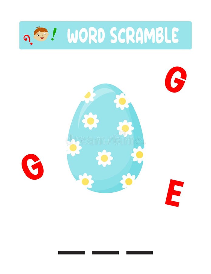 Word Scramble. Kid S Educational Games Stock Vector - Illustration of ...