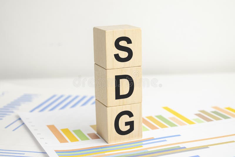 Word SDG is Made of Wooden Blocks on White Background Stock Photo ...