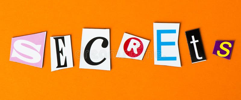 The word secrets stock image. Image of note, text, style - 31386161