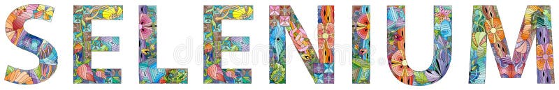 Word SELENIUM. Selenium is a Chemical Element. Vector Decorative ...