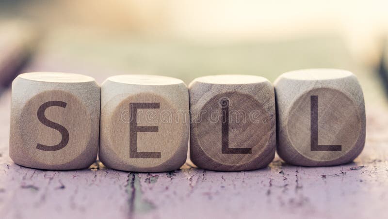 The Word Sell on Wooden Blocks Stock Photo - Image of wooden, number ...