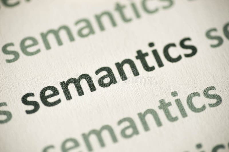 Word Semantics Printed on Paper Macro Stock Photo - Image of definition ...