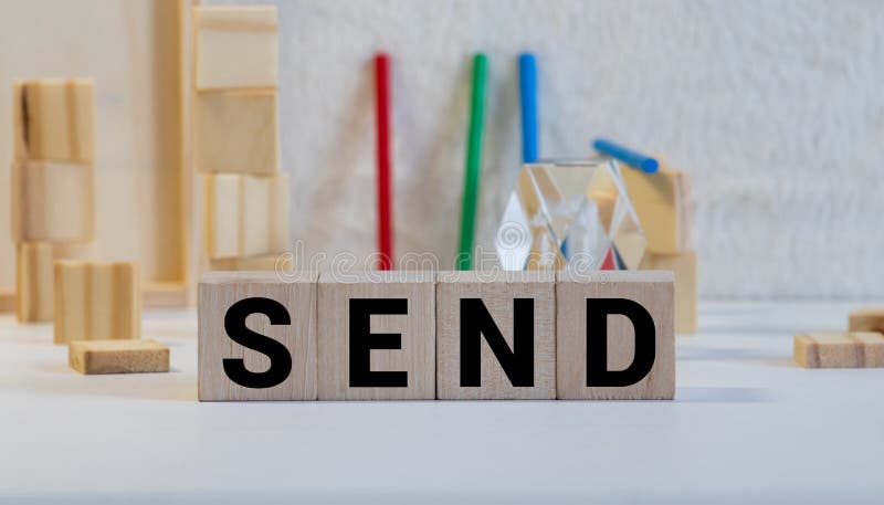 Word Send Spelled in Dice, Business Concept Stock Image - Image of ...