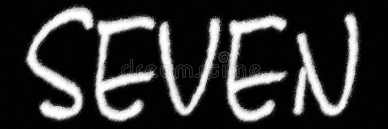 Word SEVEN style chalk stock illustration. Illustration of write ...