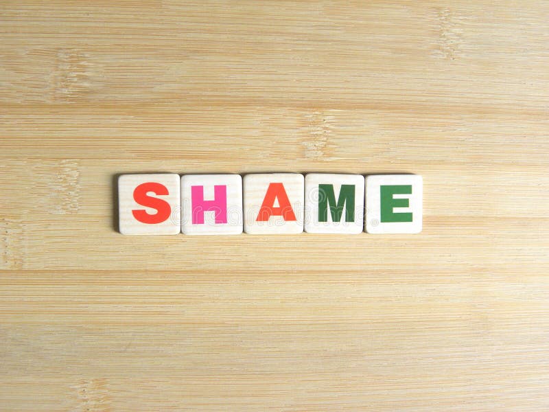 The word SHAME stock photo. Image of letter, embarrass - 157493080