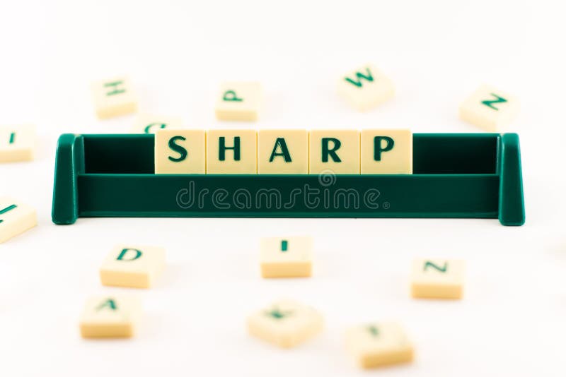 Word sharp in container stock image. Image of blur, letters - 78225169