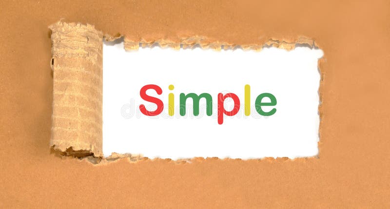 The Word is Simple, the Text is Written on Paper, the Concept Stock ...