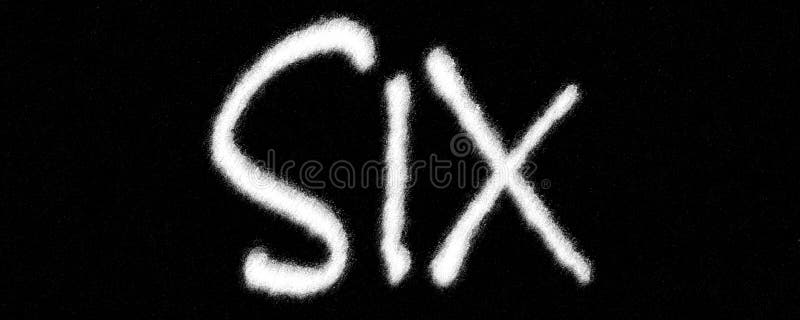 Word SIX style chalk stock illustration. Illustration of write - 248048876