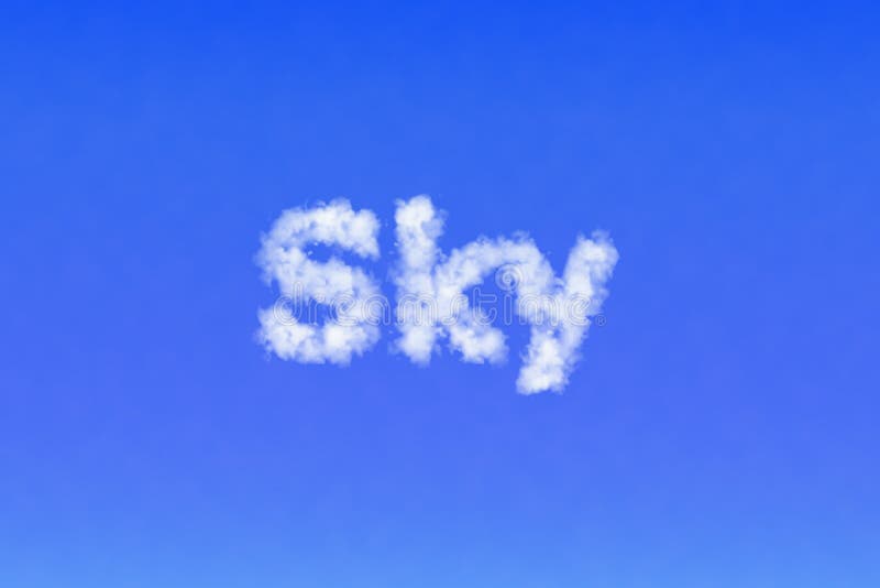 Word Clouds Made of Clouds in the Sky. Ecology Concept. Stock ...