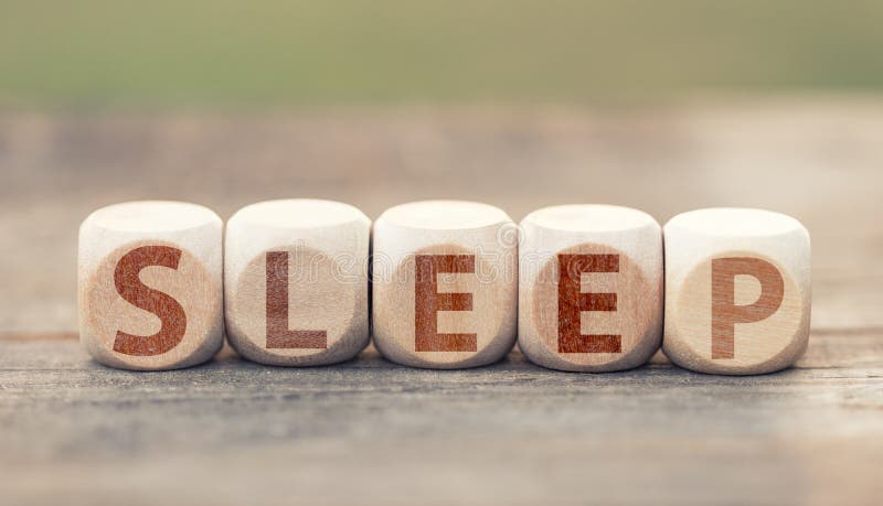 The Word Sleep on Wooden Blocks Stock Image - Image of information ...