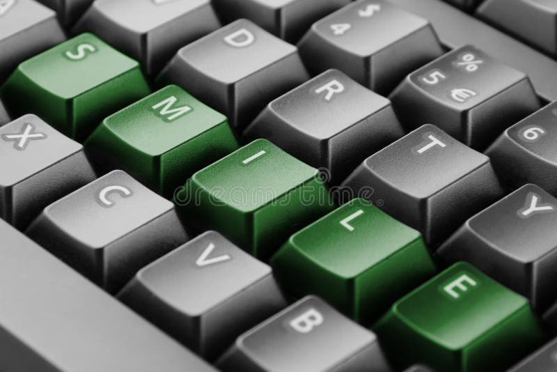 Word Smile Written with Keyboard Buttons Stock Image - Image of button ...
