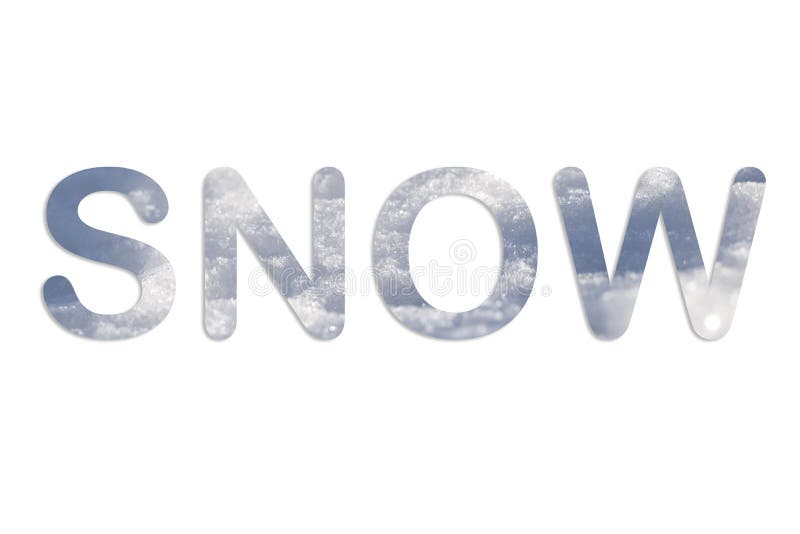 Word `snow` on a White Background. Stock Illustration - Illustration of ...