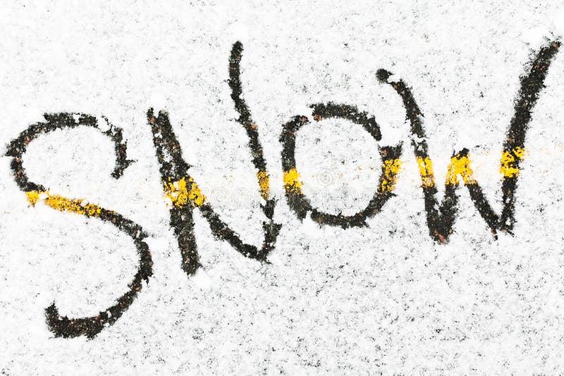 Snow Day Written In Fresh Snowfall Stock Image - Image of snowfall ...