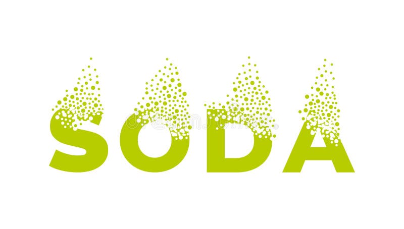 The Word "soda" Dissolves in a Cloud of Bubbles Stock Vector ...